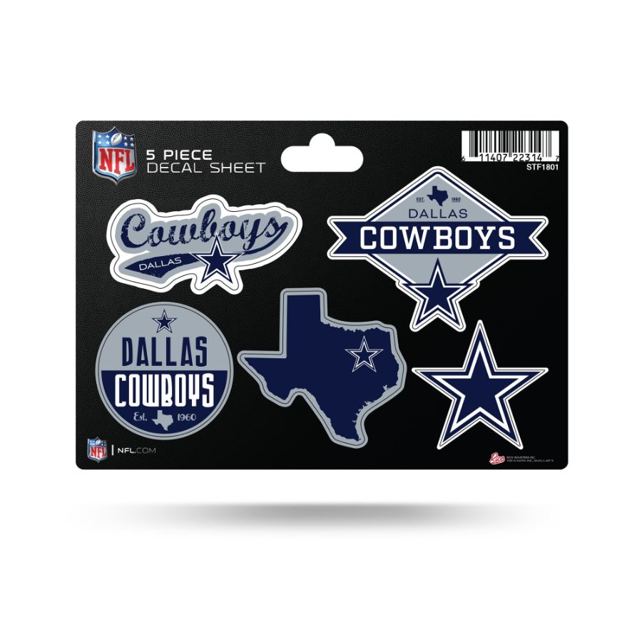 Dallas Cowboys - 5 Piece Sticker Sheet at Sticker Shoppe
