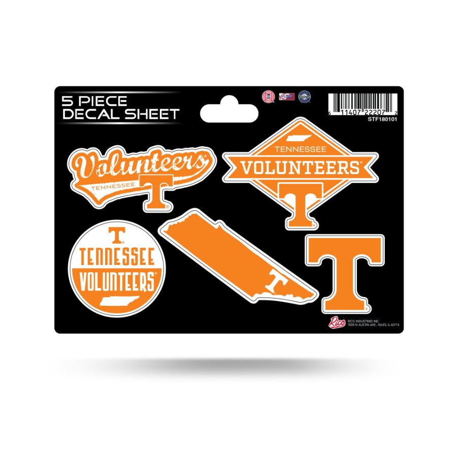 University Of Tennessee Volunteers - 5 Piece Sticker Sheet at Sticker ...