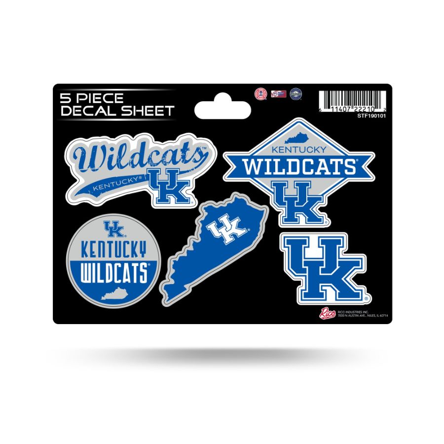 University Of Kentucky Wildcats - 5 Piece Sticker Sheet at Sticker Shoppe