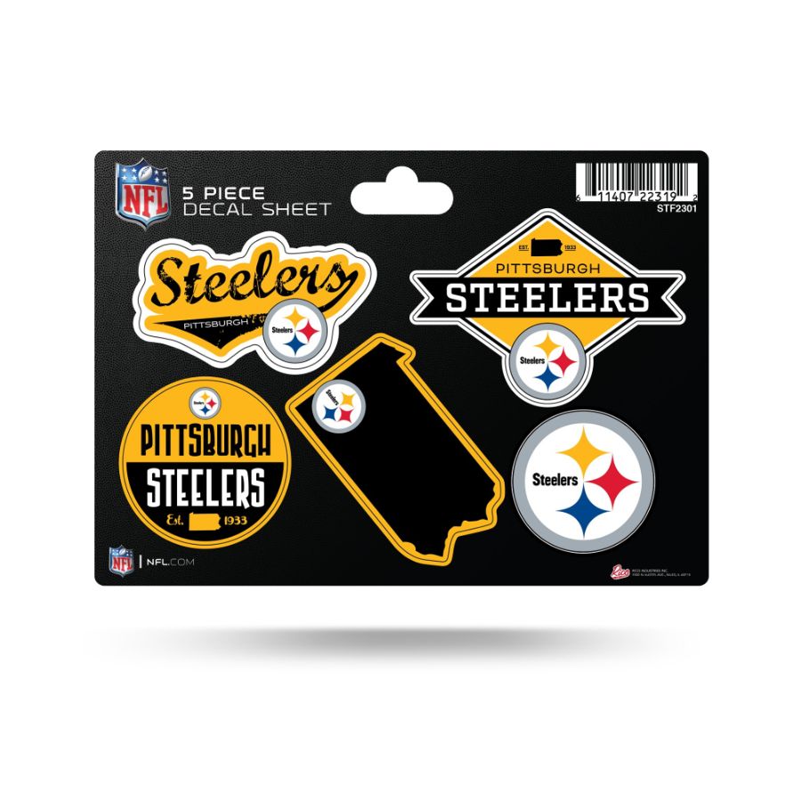 Pittsburgh Steelers - 5 Piece Sticker Sheet at Sticker Shoppe