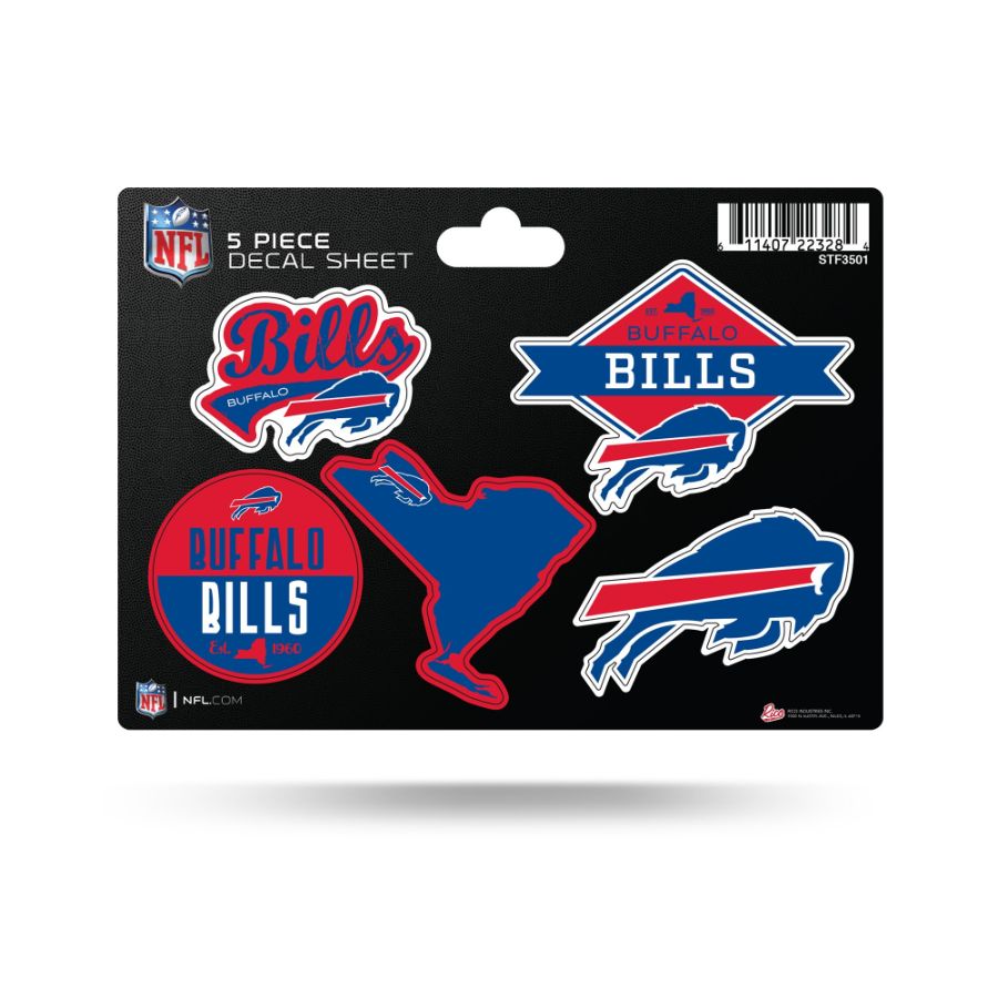 Buffalo Bills - 5 Piece Sticker Sheet at Sticker Shoppe