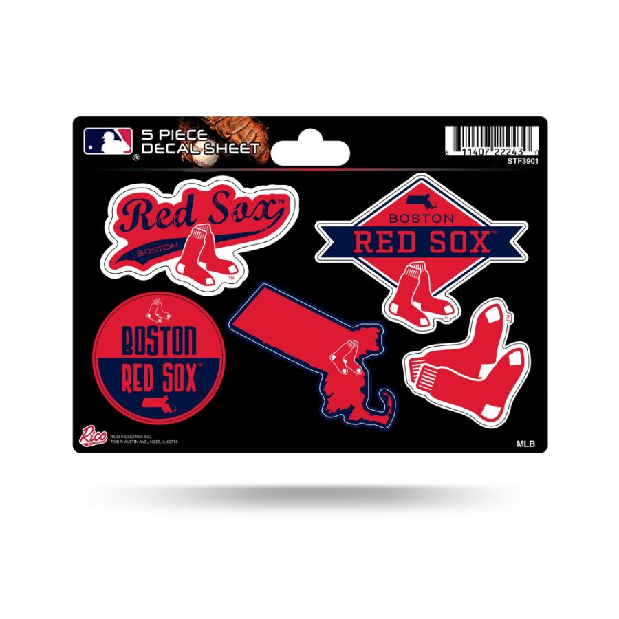 Boston Red Sox - 5 Piece Sticker Sheet at Sticker Shoppe