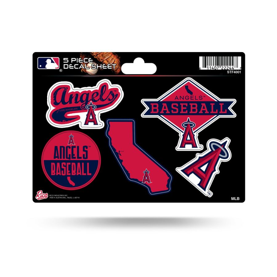 Los Angeles Angels - 5 Piece Sticker Sheet at Sticker Shoppe