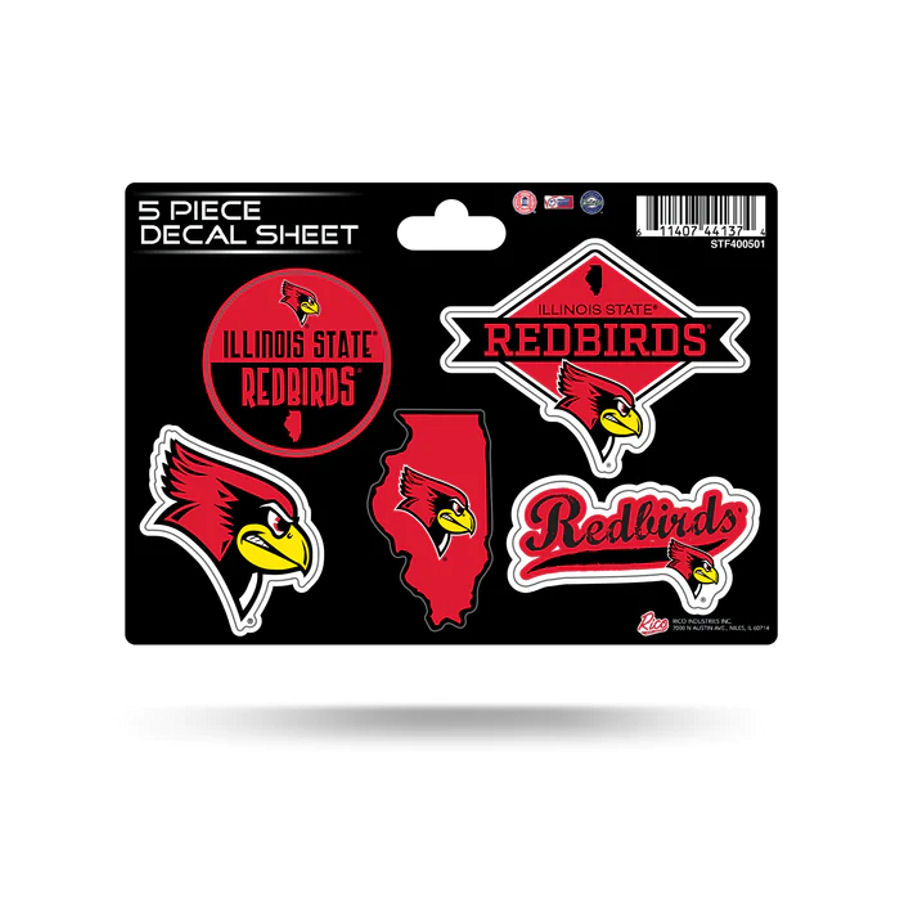Illinois State University Redbirds - 5 Piece Sticker Sheet at Sticker ...