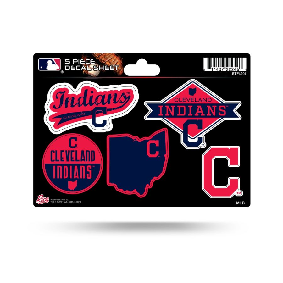 Cleveland Indians - 5 Piece Sticker Sheet at Sticker Shoppe
