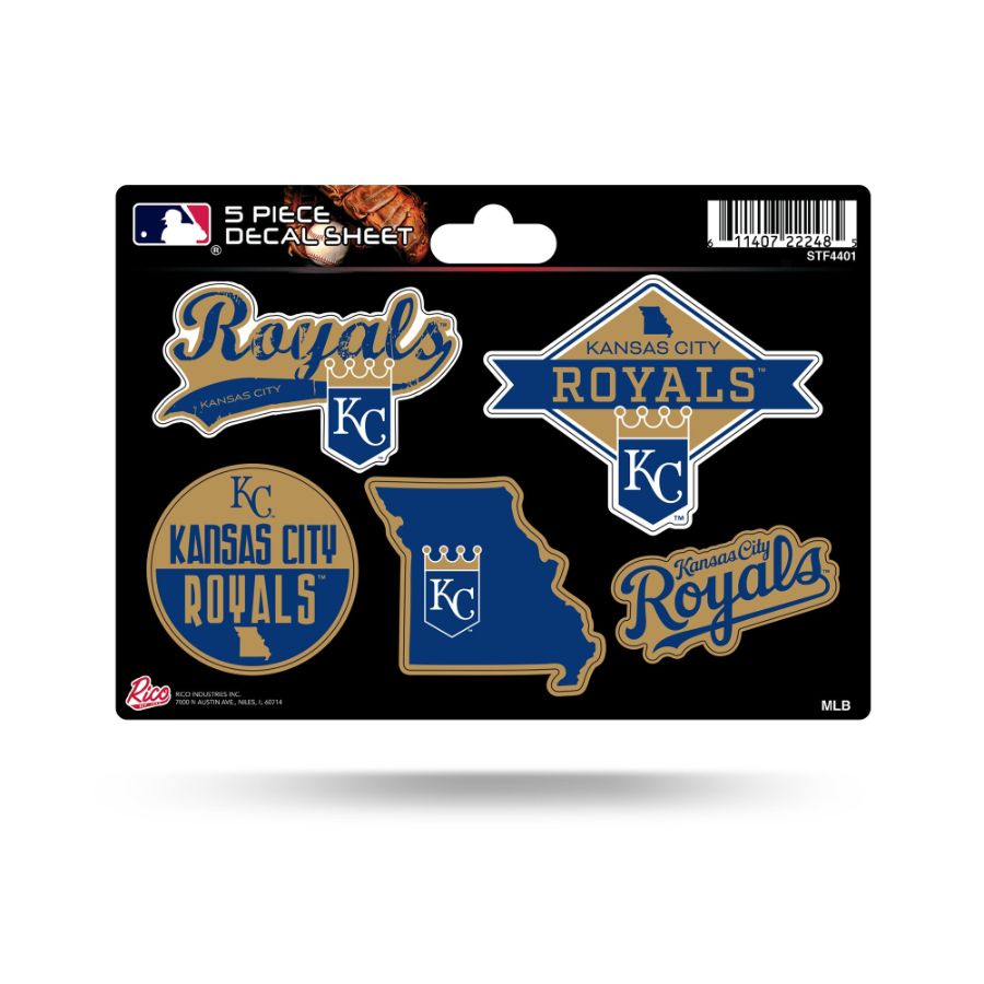 Kansas City Royals - 5 Piece Sticker Sheet at Sticker Shoppe