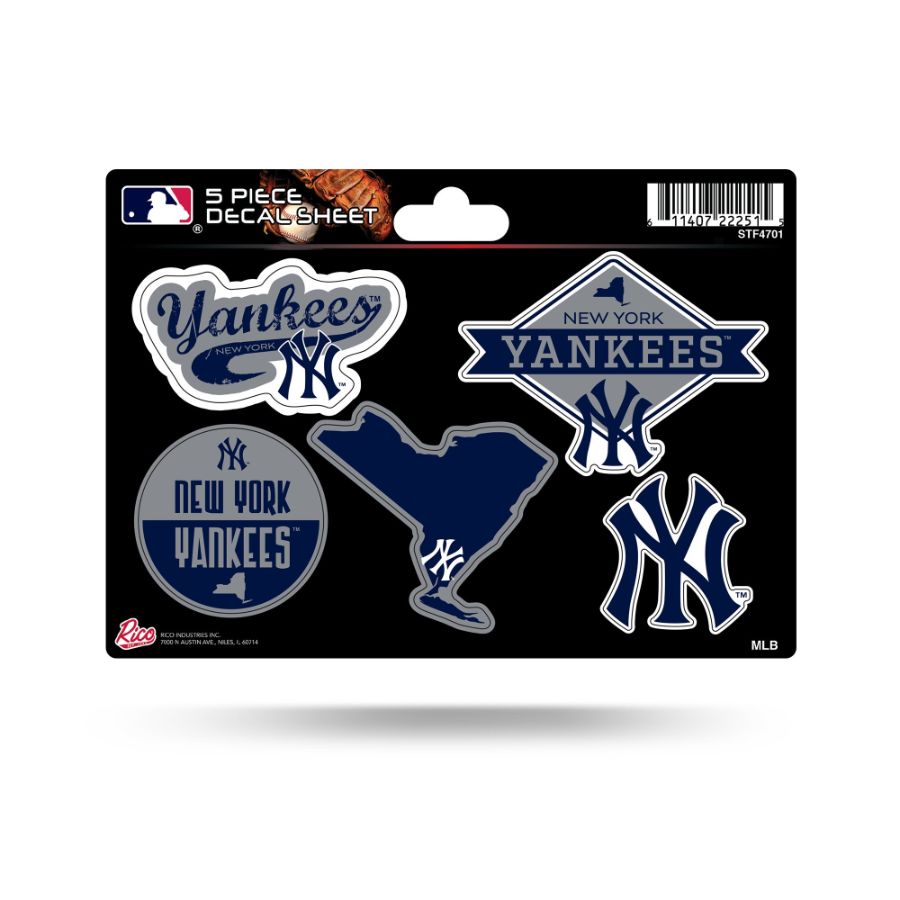 New York Yankees - 5 Piece Sticker Sheet at Sticker Shoppe