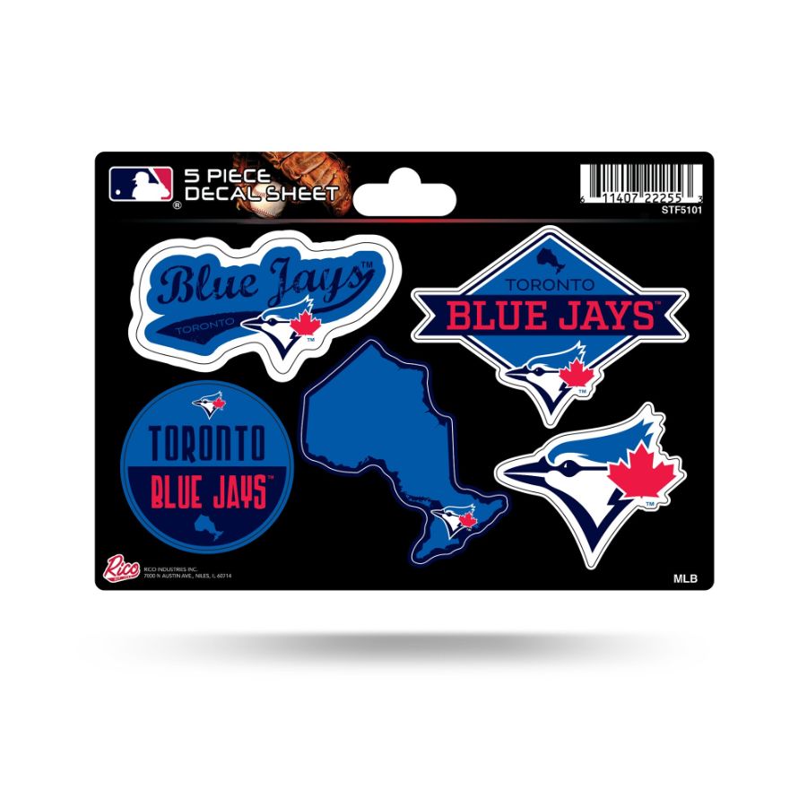 Toronto Blue Jays - 5 Piece Sticker Sheet at Sticker Shoppe