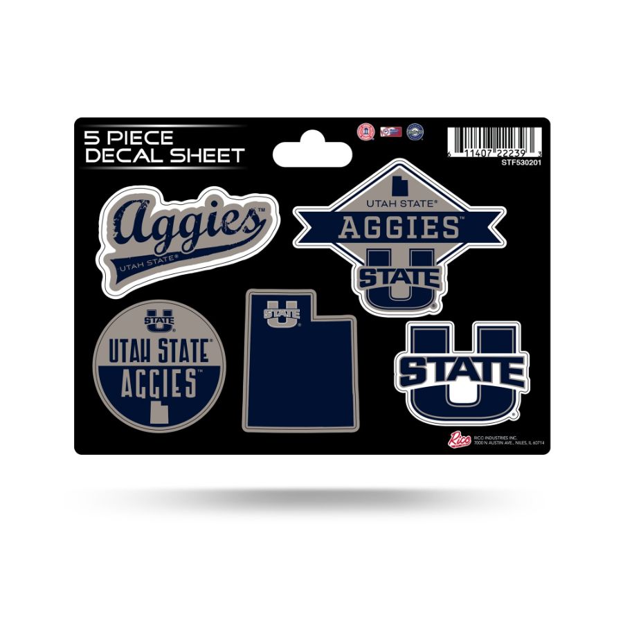 Utah State University Aggies - 5 Piece Sticker Sheet at Sticker Shoppe