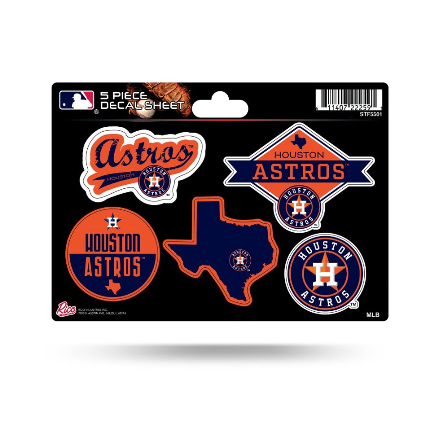 Houston Astros - 5 Piece Sticker Sheet at Sticker Shoppe