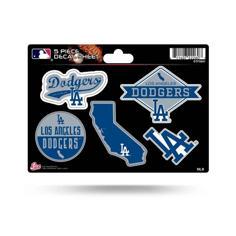 Los Angeles Dodgers - 5 Piece Sticker Sheet at Sticker Shoppe
