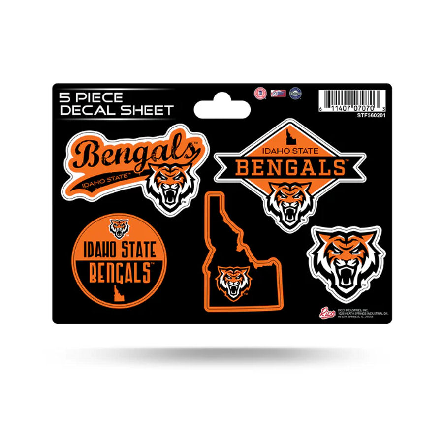 Idaho State University Bengals - 5 Piece Sticker Sheet at Sticker Shoppe