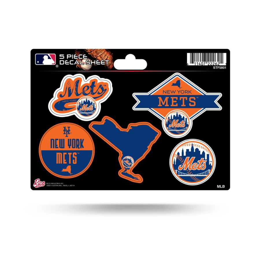 New York Mets - 5 Piece Sticker Sheet at Sticker Shoppe