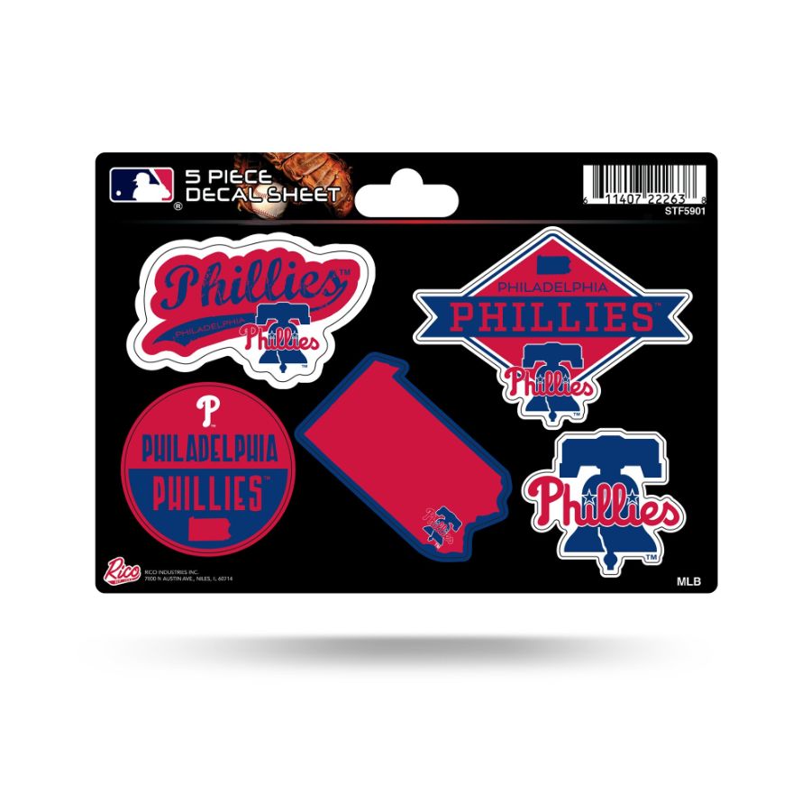 Philadelphia Phillies - 5 Piece Sticker Sheet at Sticker Shoppe
