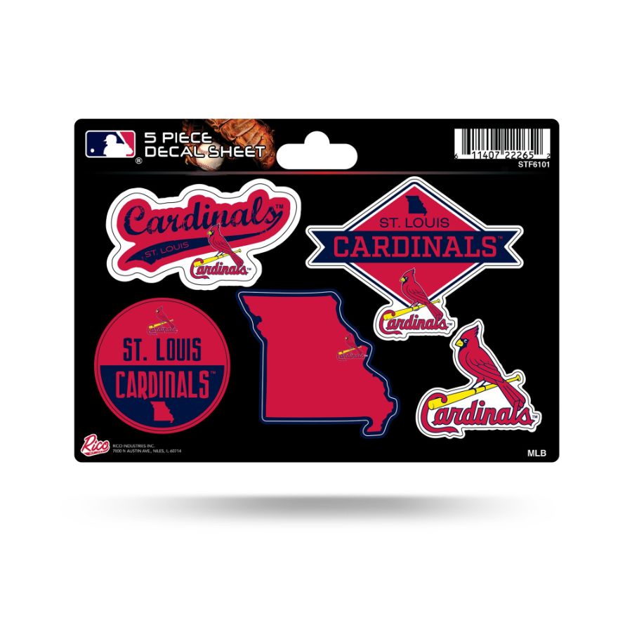 St. Louis Cardinals - 5 Piece Sticker Sheet at Sticker Shoppe