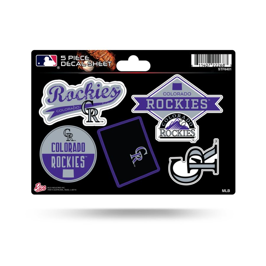 Colorado Rockies - 5 Piece Sticker Sheet at Sticker Shoppe