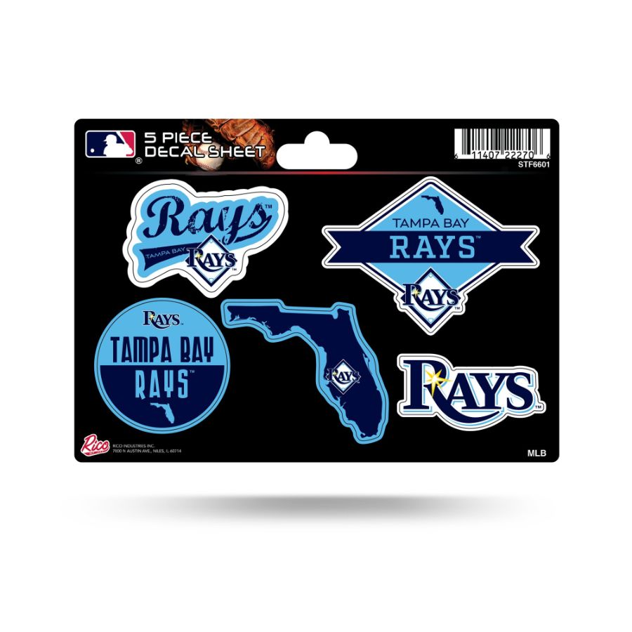 Tampa Bay Rays - 5 Piece Sticker Sheet at Sticker Shoppe