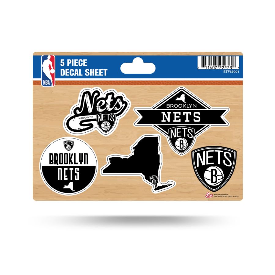 Brooklyn Nets - 5 Piece Sticker Sheet at Sticker Shoppe