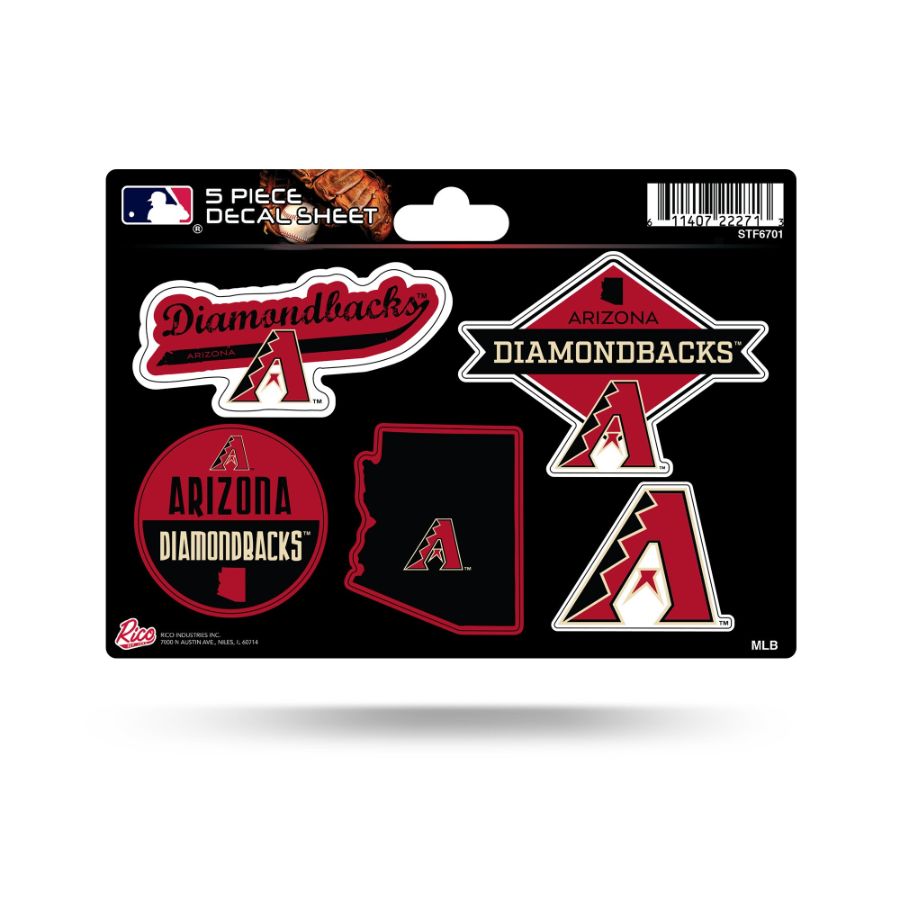 Arizona Diamondbacks - 5 Piece Sticker Sheet at Sticker Shoppe