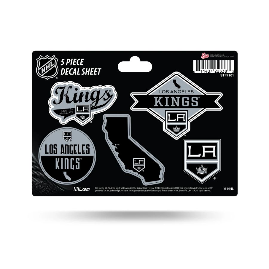 Los Angeles Kings - 5 Piece Sticker Sheet at Sticker Shoppe