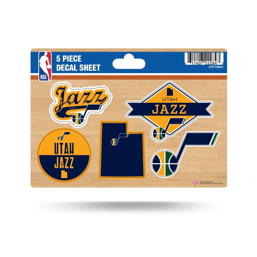 Utah Jazz - 5 Piece Sticker Sheet at Sticker Shoppe