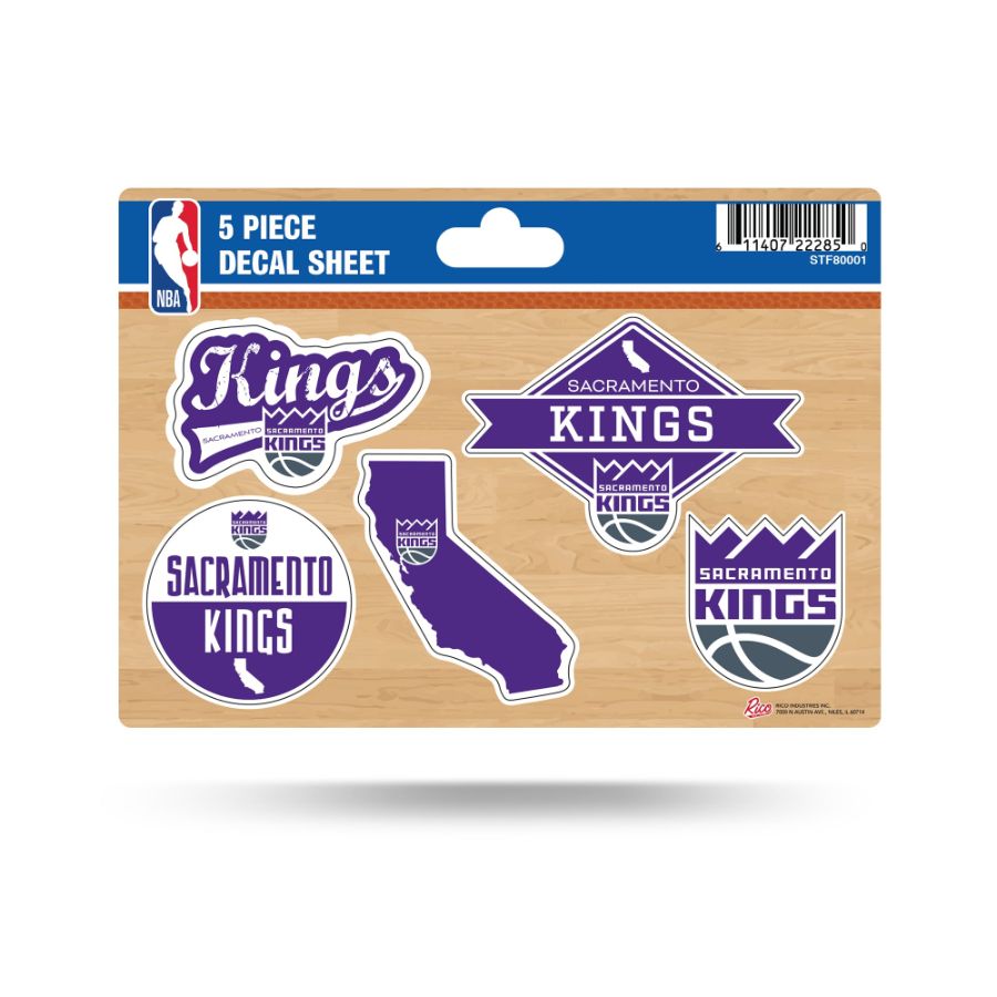 Sacramento Kings - 5 Piece Sticker Sheet at Sticker Shoppe