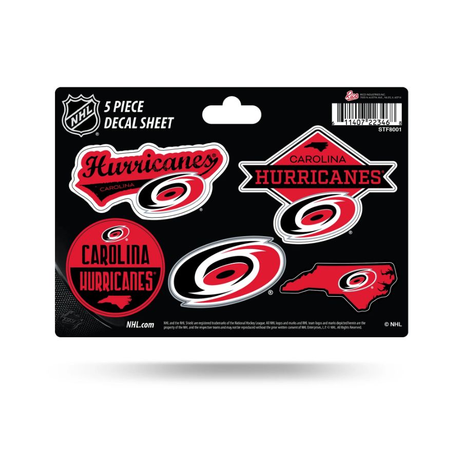 Carolina Hurricanes - 5 Piece Sticker Sheet at Sticker Shoppe