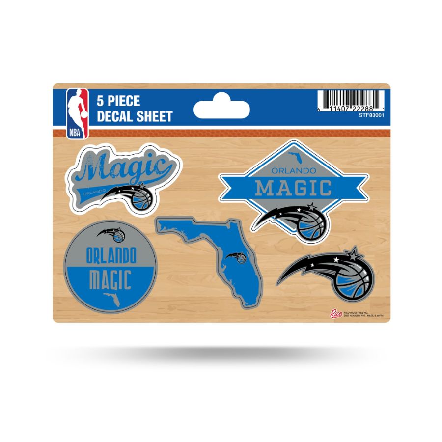 Orlando Magic - 5 Piece Sticker Sheet at Sticker Shoppe