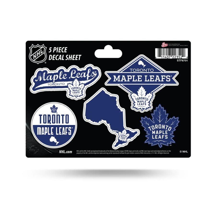 Toronto Maple Leafs - 5 Piece Sticker Sheet at Sticker Shoppe