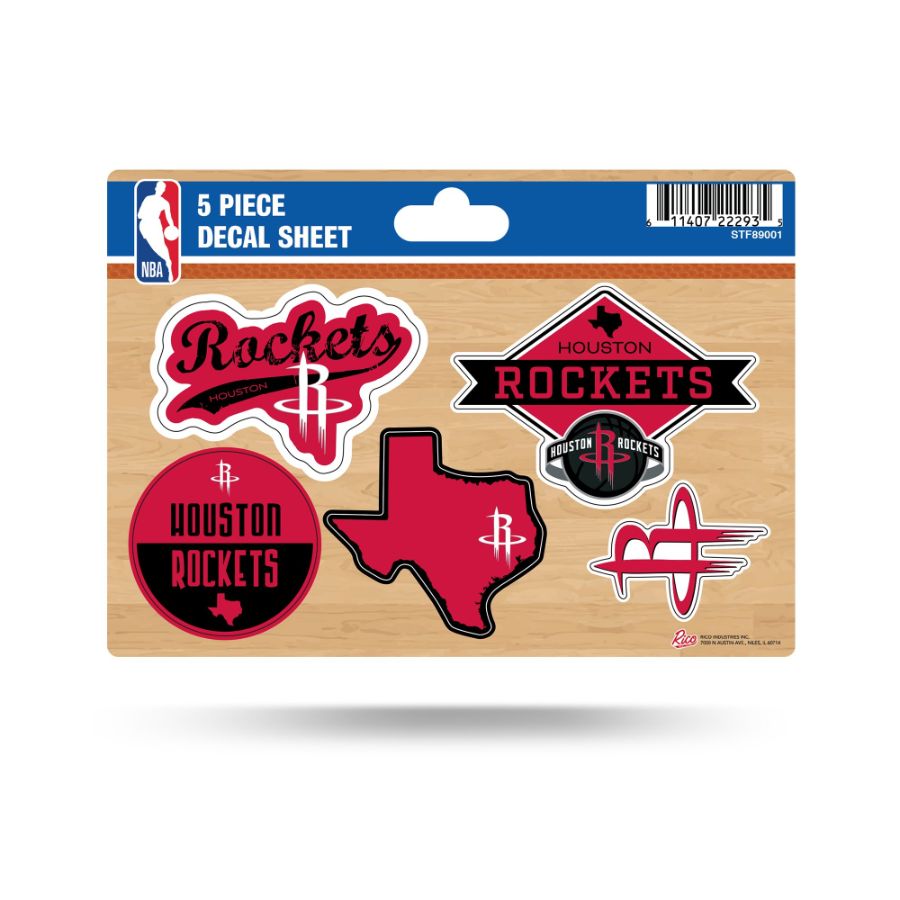 Houston Rockets - 5 Piece Sticker Sheet at Sticker Shoppe