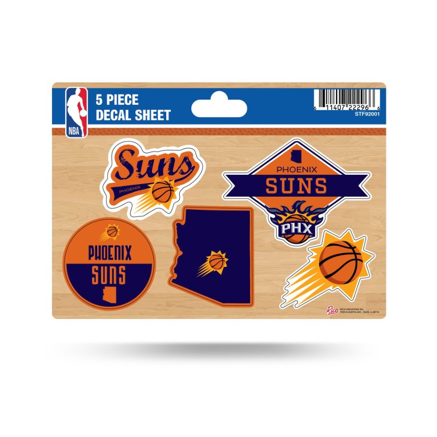 Phoenix Suns - 5 Piece Sticker Sheet at Sticker Shoppe