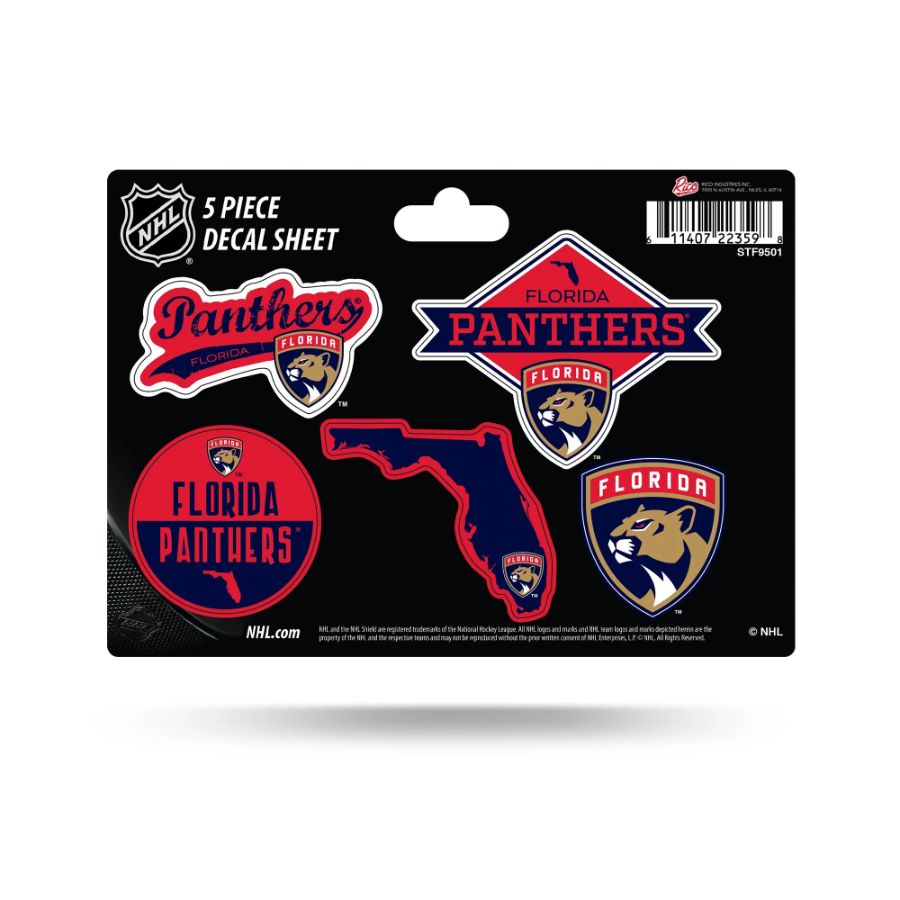 Florida Panthers - 5 Piece Sticker Sheet at Sticker Shoppe