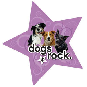 Dogs Rock - Star Magnet at Sticker Shoppe