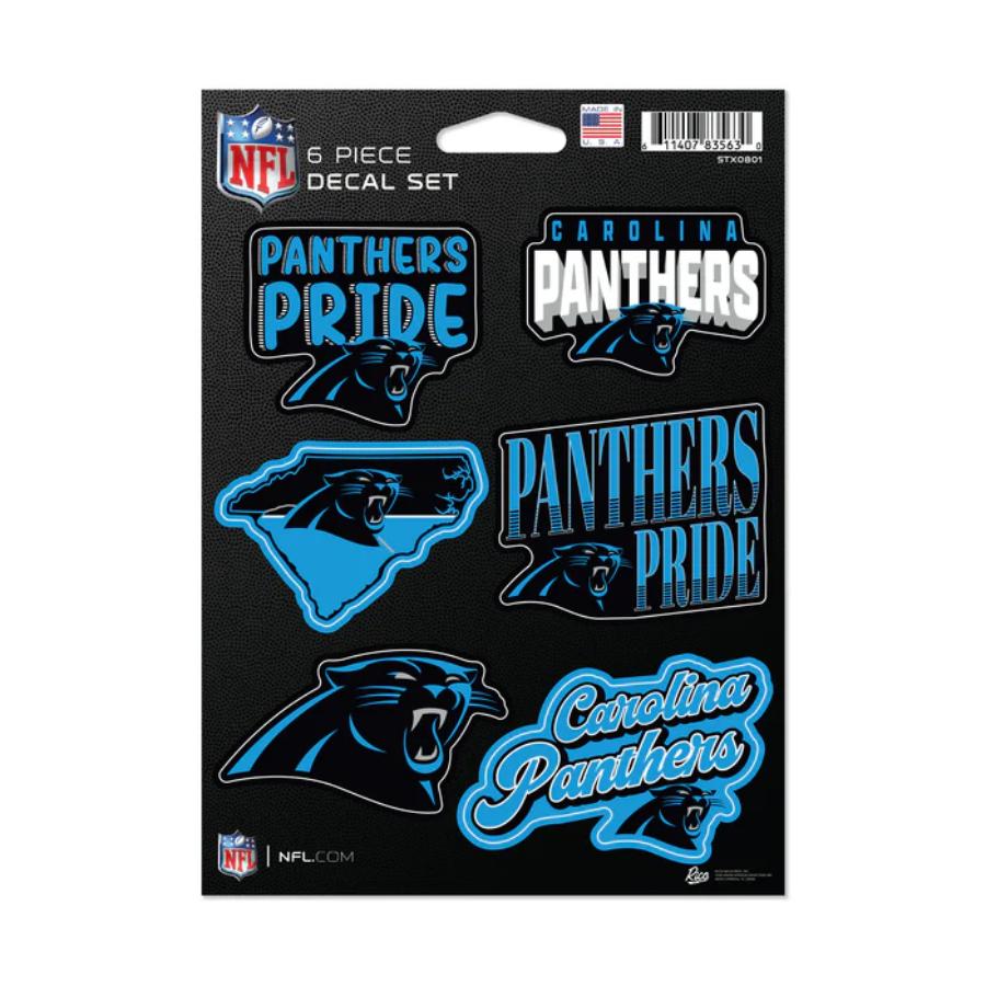 Carolina Panthers - Sheet Of 6 Vinyl Stickers at Sticker Shoppe