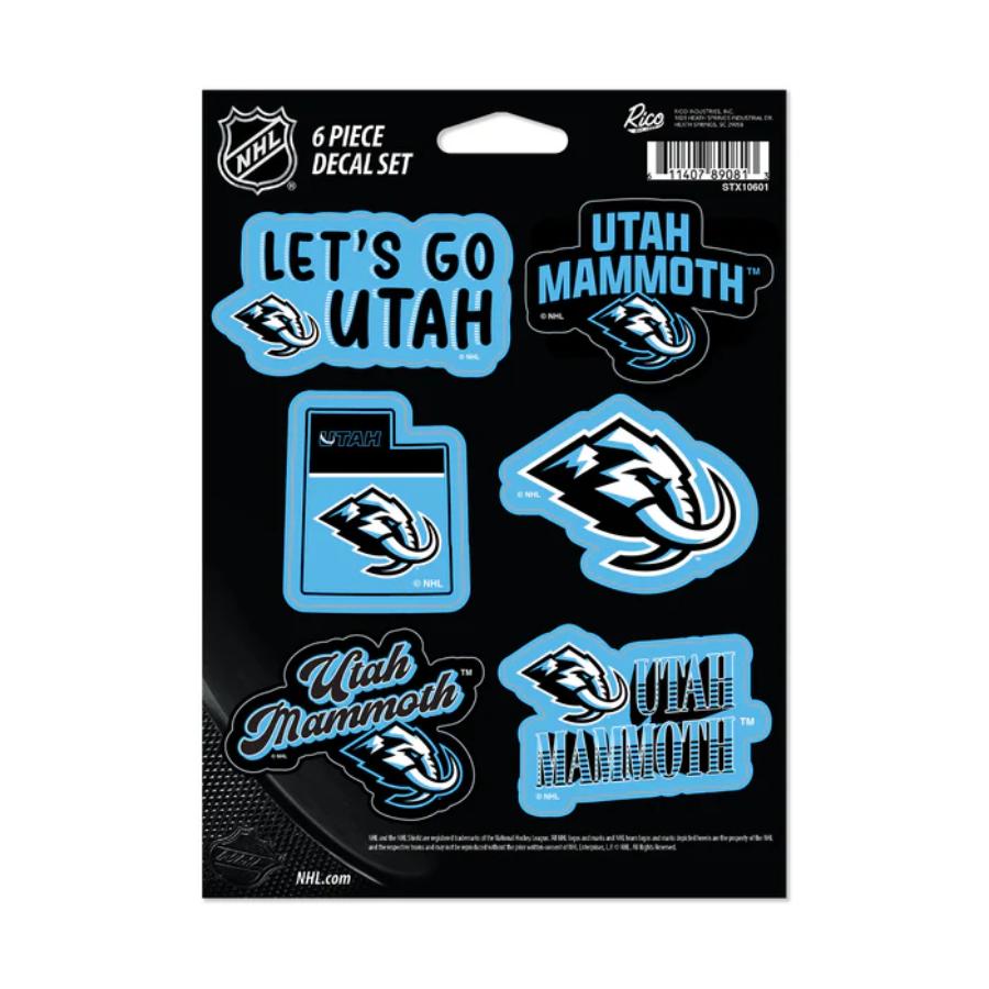 Utah Mammoth - Sheet Of 6 Vinyl Stickers at Sticker Shoppe