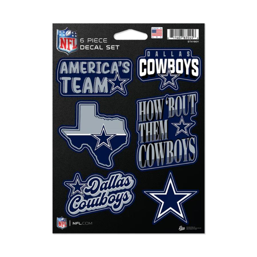 Dallas Cowboys - Sheet Of 6 Vinyl Stickers at Sticker Shoppe