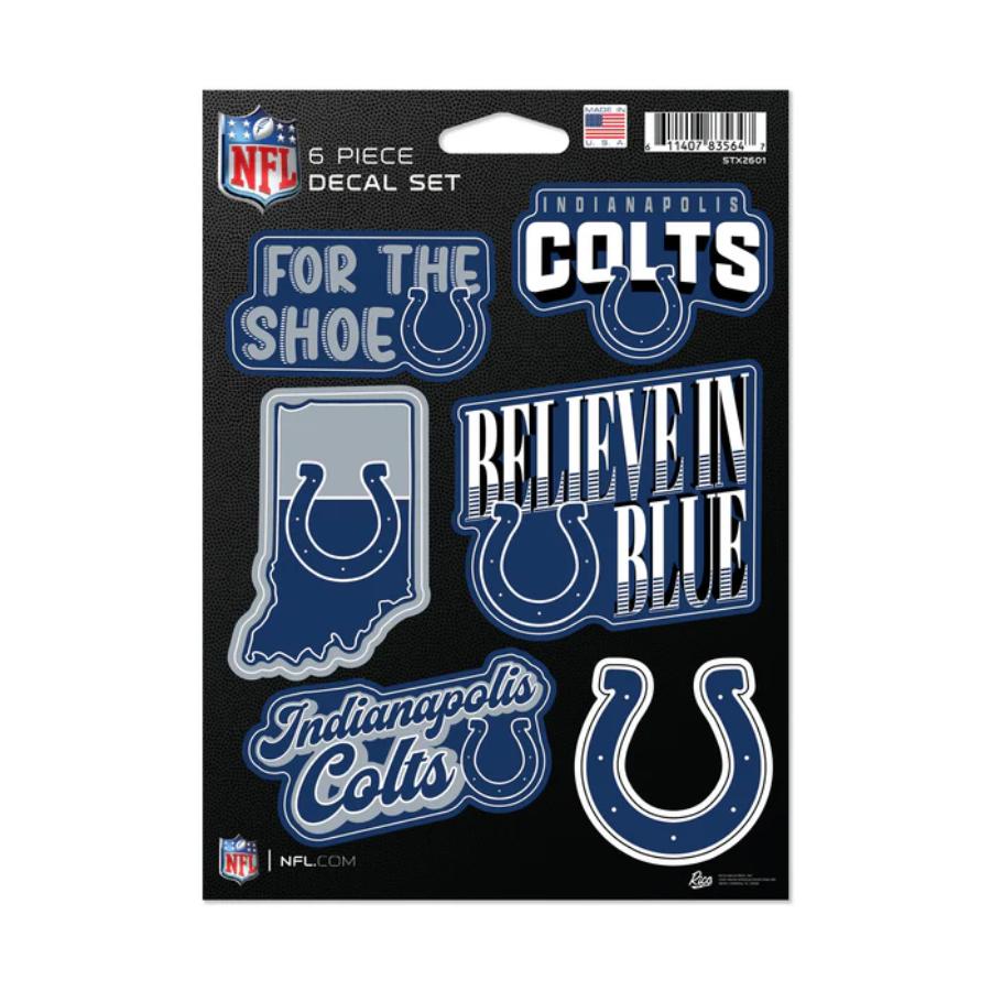 Indianapolis Colts - Sheet Of 6 Vinyl Stickers at Sticker Shoppe