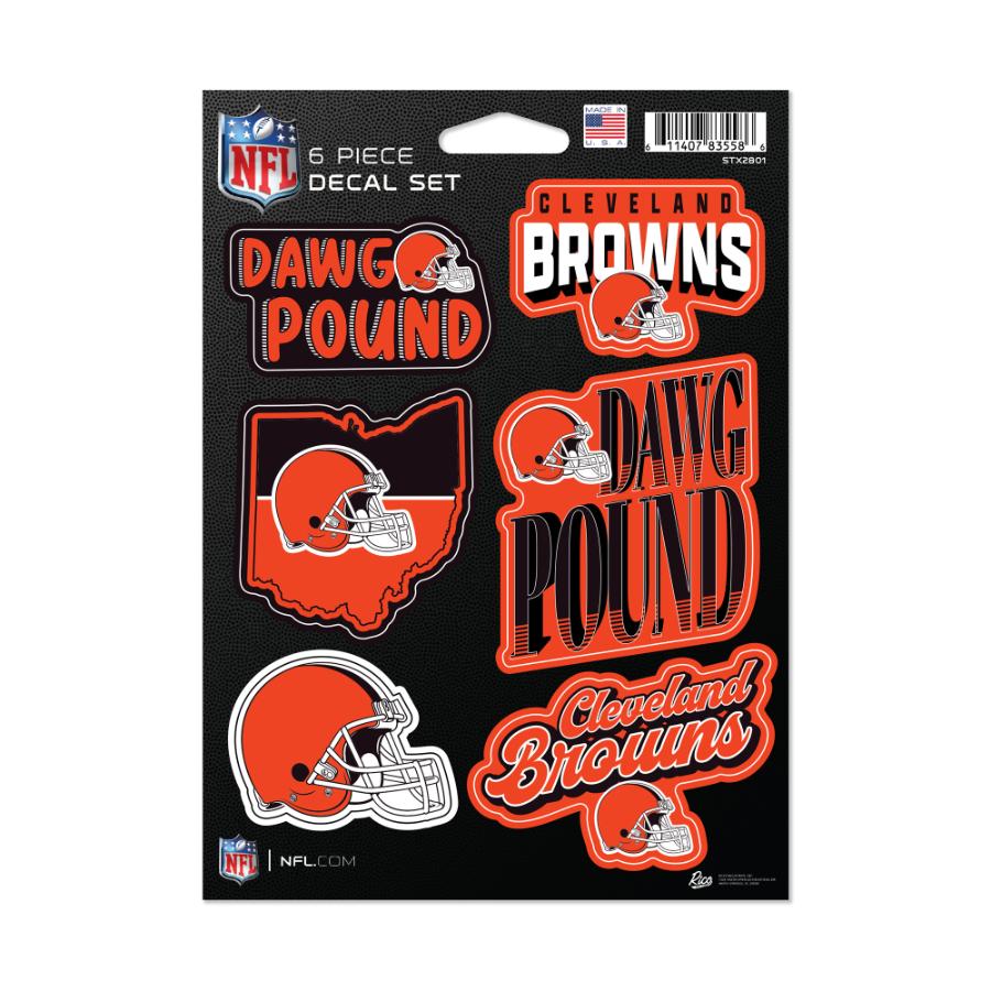 Cleveland Browns - Sheet Of 6 Vinyl Stickers at Sticker Shoppe