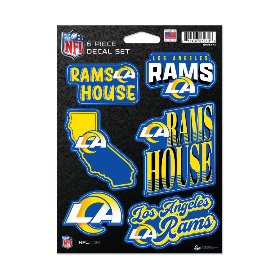 Los Angeles Rams - Sheet Of 6 Vinyl Stickers at Sticker Shoppe