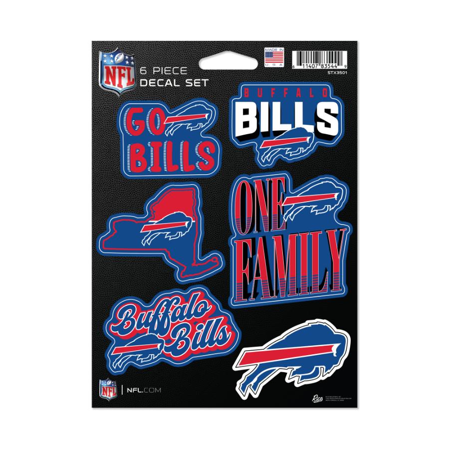 Buffalo Bills - Sheet Of 6 Vinyl Stickers at Sticker Shoppe
