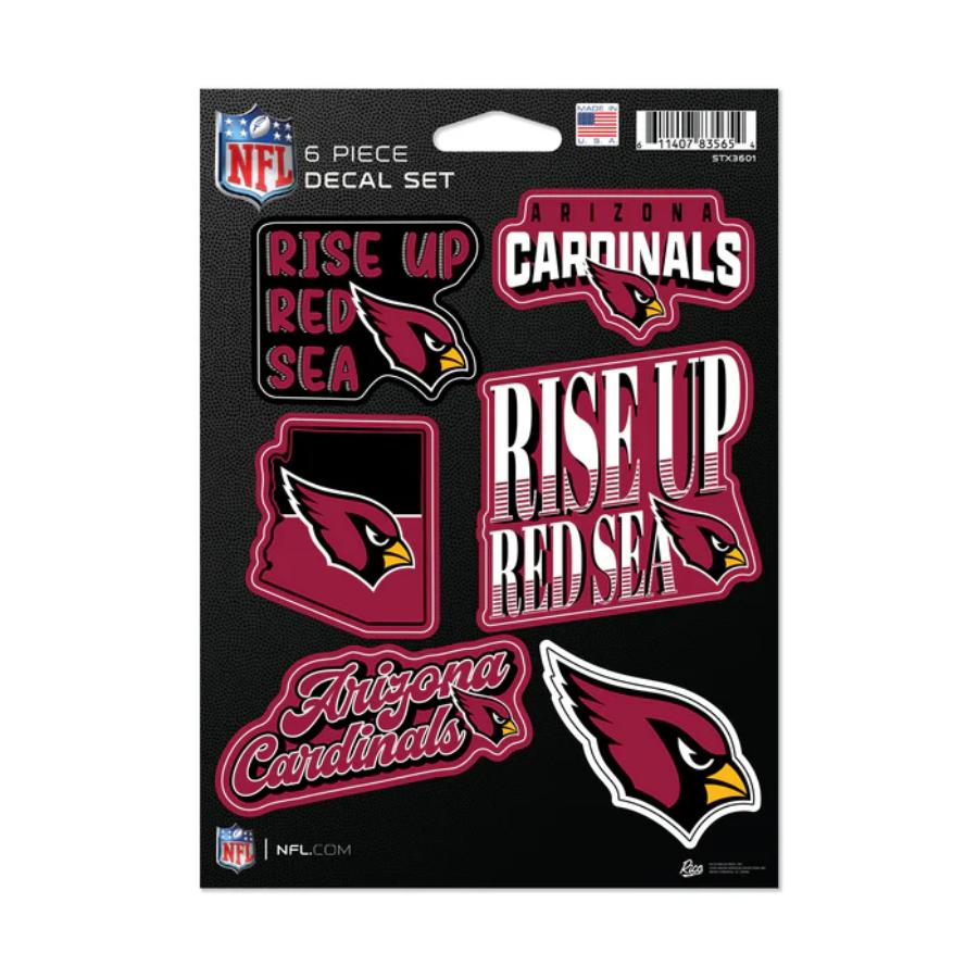 Arizona Cardinals - Sheet Of 6 Vinyl Stickers at Sticker Shoppe