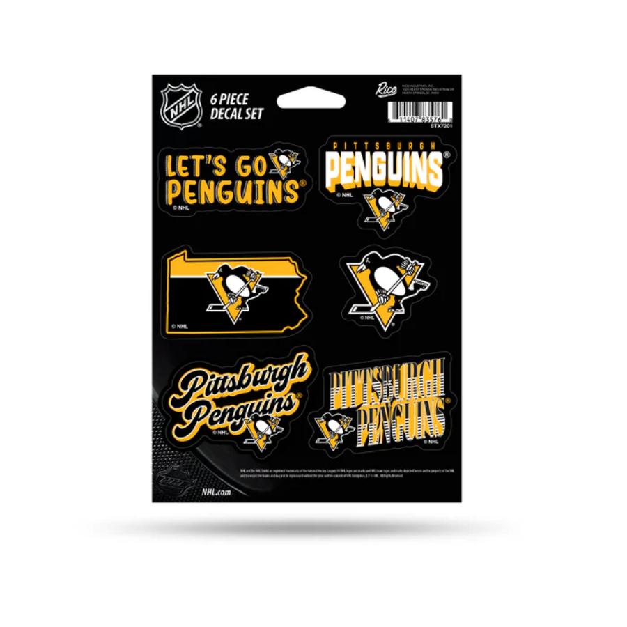 Pittsburgh Penguins - Sheet Of 6 Vinyl Stickers at Sticker Shoppe