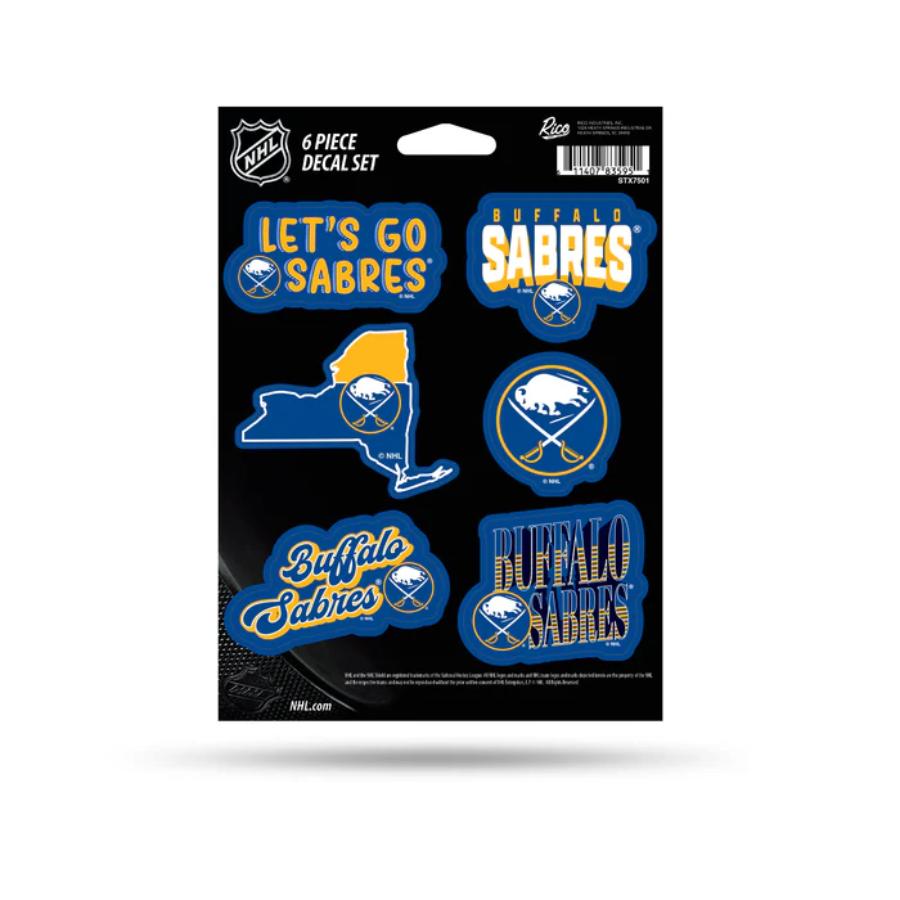 Buffalo Sabres - Sheet Of 6 Vinyl Stickers at Sticker Shoppe