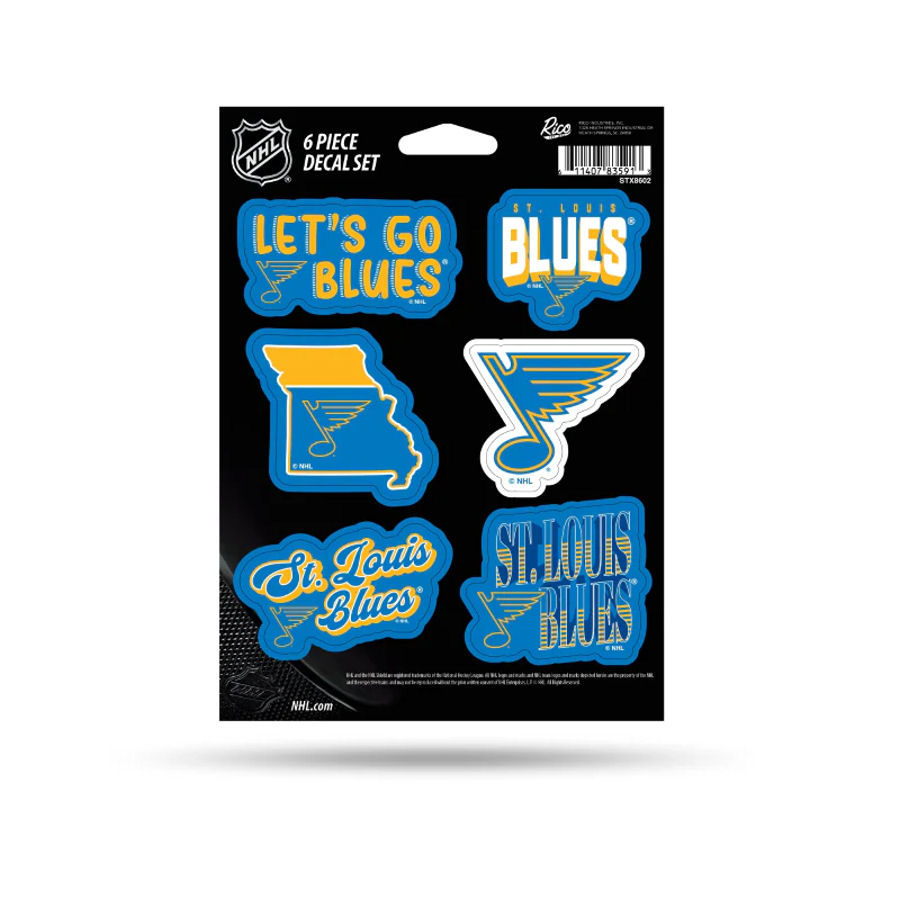 St. Louis Blues - Sheet Of 6 Vinyl Stickers at Sticker Shoppe