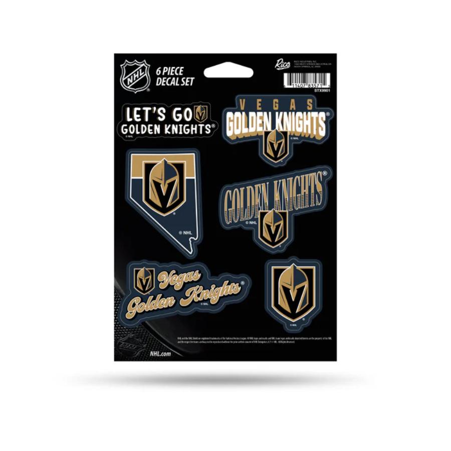 Vegas Golden Knights - Sheet Of 6 Vinyl Stickers at Sticker Shoppe