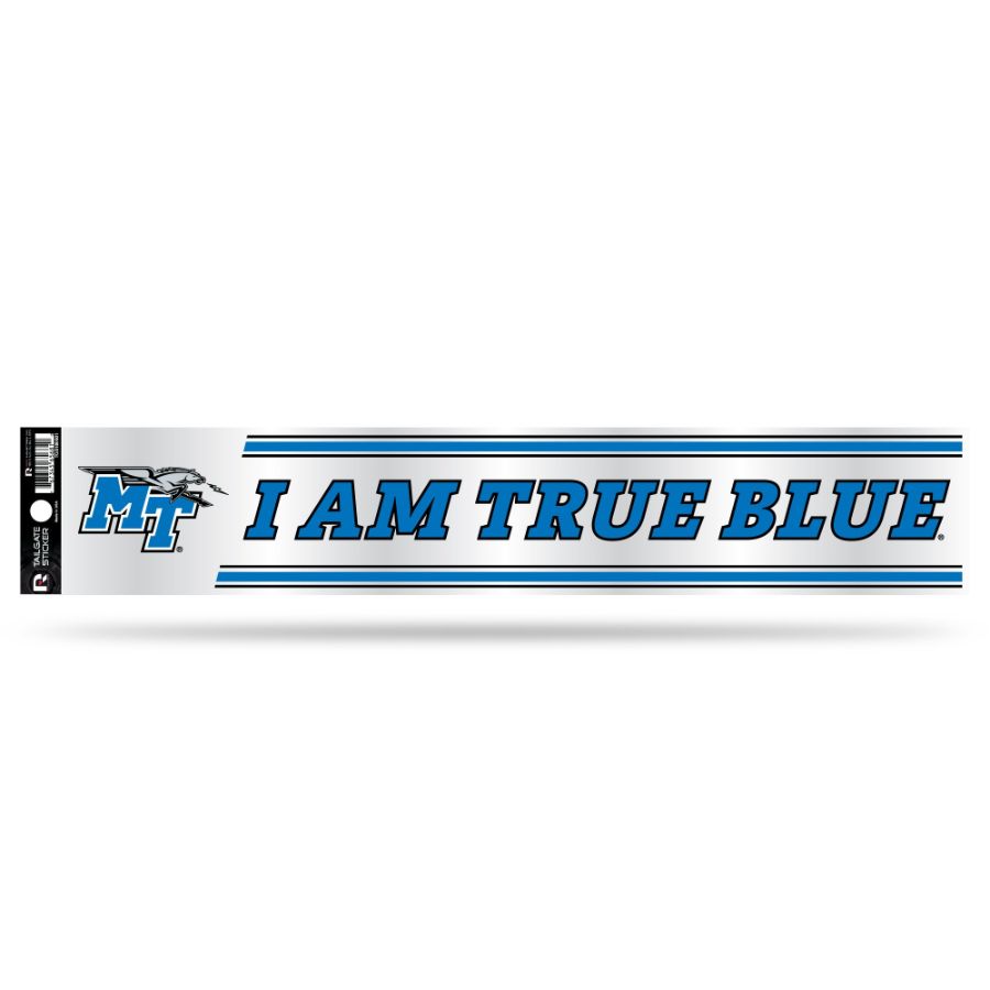 Middle Tennessee State University Blue Raiders - 3x17 Clear Vinyl ...