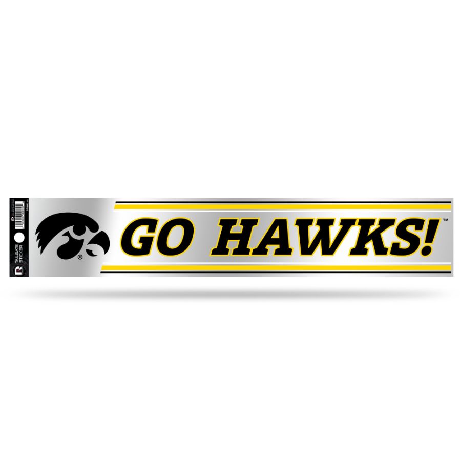 University Of Iowa Hawkeyes - 3x17 Clear Vinyl Sticker at Sticker Shoppe