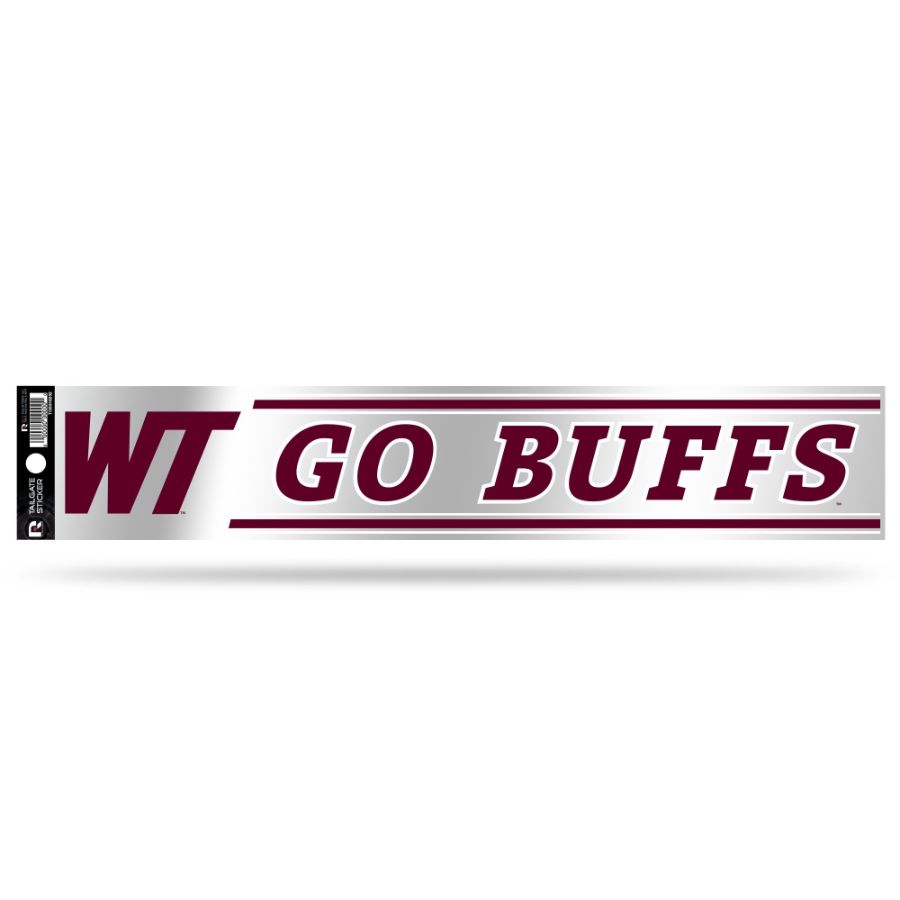 West Texas A&M University Buffaloes - 3x17 Clear Vinyl Sticker at ...