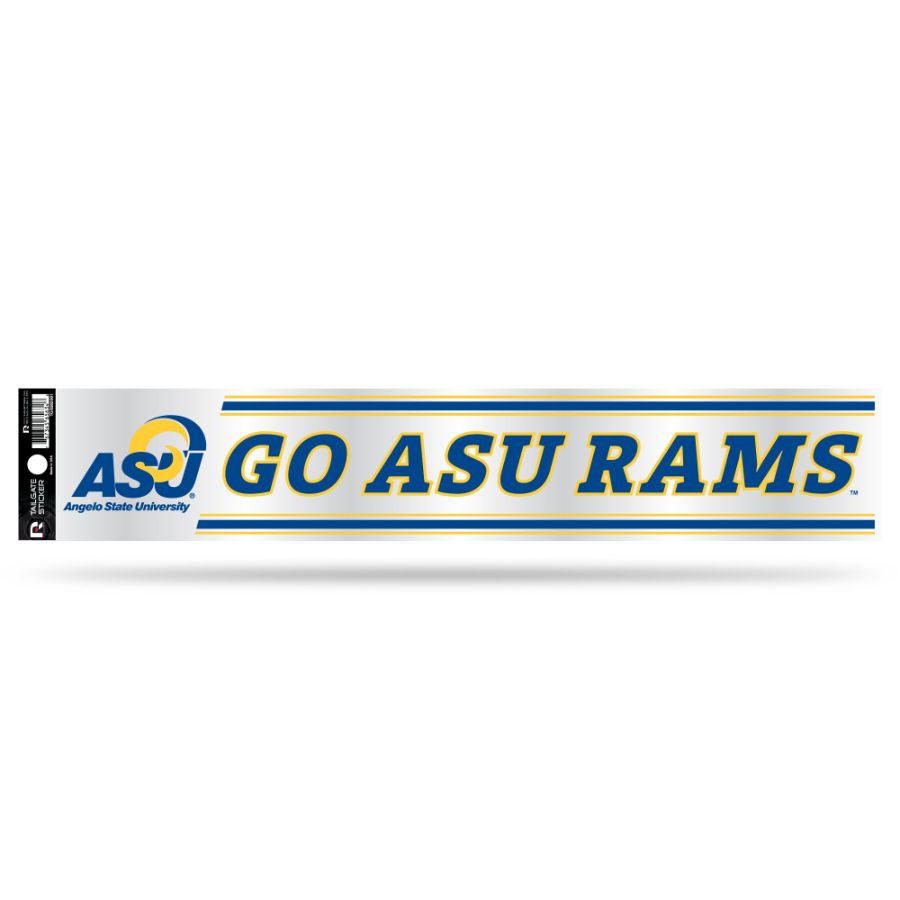 Angelo State University Rams - 3x17 Clear Vinyl Sticker at Sticker Shoppe