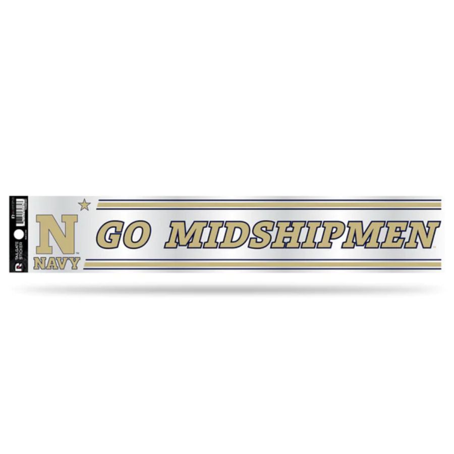 U.S. Naval Academy Navy Midshipmen - 3x17 Clear Vinyl Sticker at ...